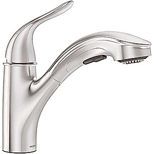 Moen Brecklyn Single-Handle Pull-Out Sprayer Kitchen Faucet with Power Clean in Chrome