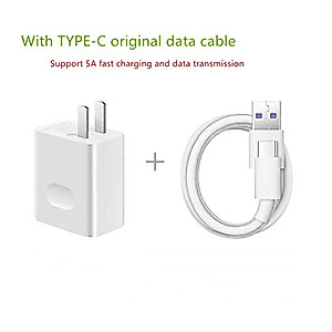 Applicable to Huawei mobile phone Super Charge + Type-C Data Cable 5A high Current Charging Cable Support Huawei Ultra Fast Charging P10 / P10Plus/P20 / Mate20 / P30/HONORV10/ V20 etc.
