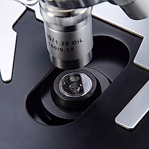 Swift SW350B 40X-2500X Magnification, Siedentopf Binocular Head, Research-Grade Compound Lab Microscope with Wide-Field 10X and 25X Eyepieces, Mechanical Stage, Abbe Condenser (SW350B)