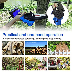 4 Inch Electric Power Chain Saw Cordless 24V Wood Saw for Farming Tree Limbs, Garden Pruning, Bonsai Trunk, and Firewood