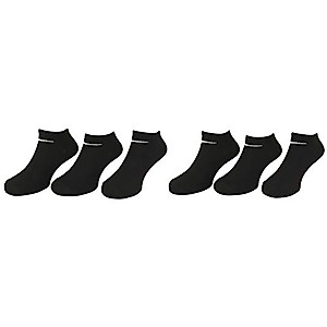 Nike Kids Young Athletes No Show Socks Black 6 Pairs Size 10C-3Y/5-7