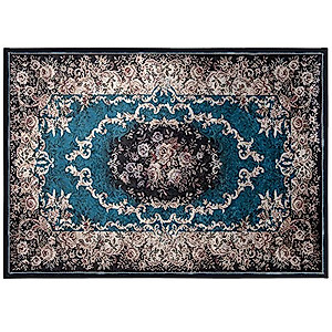 Giantex Area Rug, 5'4''x7'7'' Non-Shedding Easy to Clean Comfy Chic Vintage Floor Decoration Large Boho Area Carpet Rugs for Living Room, Bedroom, Dining Room, Dorm