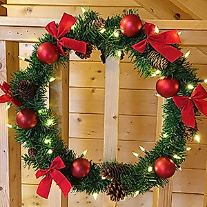 Christmas Lights - 50 LED Mini Lights Battery Operated String Lights 8 Lighting Modes LED String Lights with Timer for Christmas Tree Wreath Party Home Indoor Outdoor Decor, Waterproof, Warm White