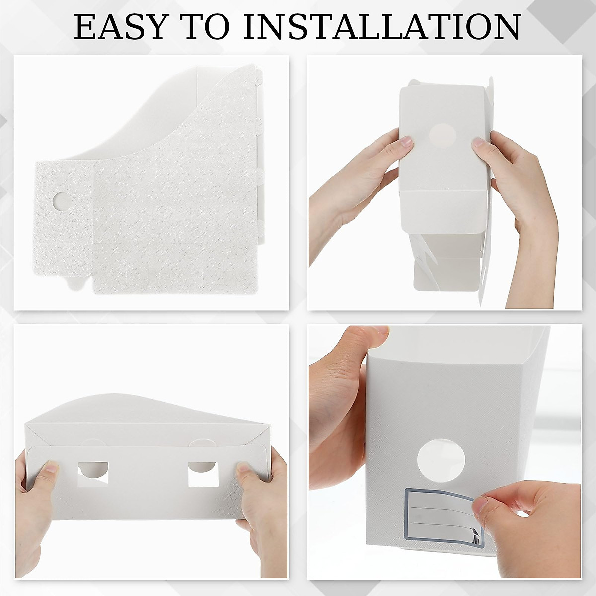 Harloon 24 Pcs Plastic Magazine File Holder Desk Storage Folder Organizer Cardboard Shelves Heavy Duty Document Box Vertical Book Bin File Rack for School Home Classroom Office (Multicolor)