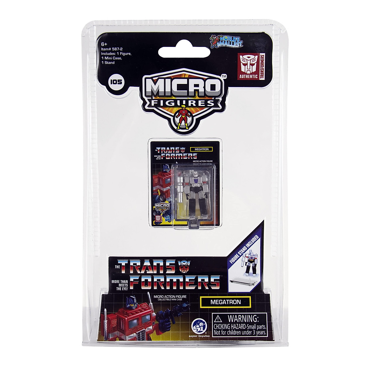 World's Smallest World’s Smallest Micro Action Figures Transformers Generation 2 Arcee, Megatron, and Soundwave.(Three Pack)