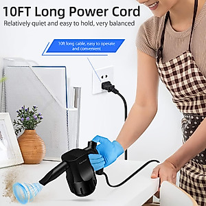 KACNON Compressed Air, Super Power Electric Air Duster, Multi-Use Dust Blower Computer Duster, Canned Air Replaces for Cleaning Dust Hairs Crumbs Scraps for Computer Laptop Keyboard Electronics