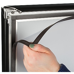 Displays2go 24 x 36 Inch Sidewalk Sign, Waterproof, Snap Frame, Spring Base, 2 Sided, Black (OWS2436B)