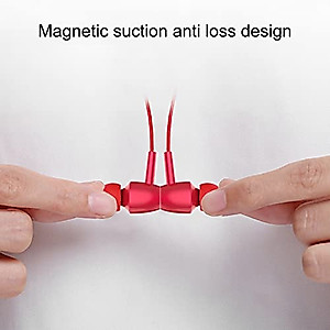 OCUhome 5.0 Wireless Neckband Earphone, IPX5 Waterproof Stereo Wireless Headset with Microphone Noise Cancelling Earphones for Gym Running Compatible with iOS Android Black