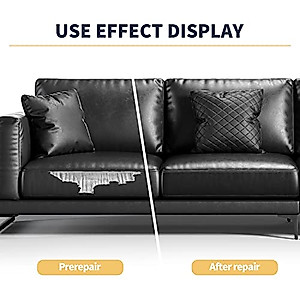 Leather Repair Patch，Leather Repair Tape, 3 x 60 inches Leather Repair Patch for Furniture,Vinyl Repair kit，Leather Couch Patch，for Sofas, Furniture, car Seats, Office Chairs(Dark Brown)