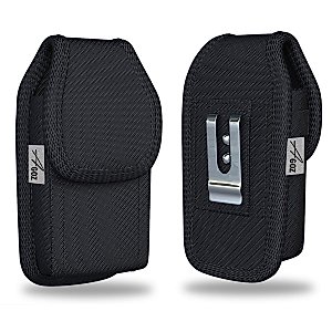 AGOZ Motorola Edge 30 Fusion, ThinkPhone, Moto G7 G6 G8 Plus Carrying Belt Clip Case, Rugged Holster Holder for Moto G6,G6 Play, G6 Plus,G7 Play, G7 Plus, G7 Optimo, Cell Phone Pouch Cover, Metal Clip