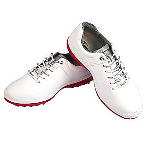 LIPPAN Professional Golf Shoes for Womens Outdoor Spikeless Golf Sneakers Non -Slip Comfortable Lightweight,White,4.5