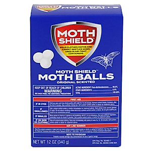 Moth Shield Moth Ball Traps for Clothes, Furniture, Carpet and Pantry Moths, 12 Ounce Box (Original Scented, 12 Ounce (1 Pack)