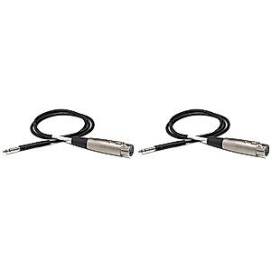 Hosa TTX-103F Balanced Interconnect, XLR3F to TT TRS, 3 ft (Pack of 2)