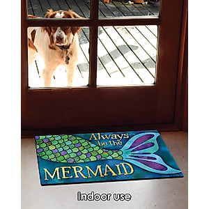 Toland Home Garden 800501 Mermaid Tail Funny Door Mat 18x30 Inch Outdoor Doormat for Entryway Indoor Entrance