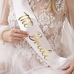 LADY&HOME Bachelorette Party Sash Set-1 Veil,1 Bride Sash and 9 Bride Tirbe Sashes, Bachelorette Party Decorations,Bridal Shower Gifts(Lavender,11pcs)