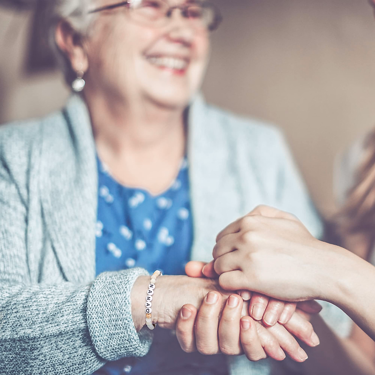 Shonyin Nana Gifts from Granddaughter Grandma Gifts for Grandmother, Nana Bracelet from Granddaughter and Grandson, Happy Birthday Gifts for Nana Christmas Valentine Mother's Day Gift