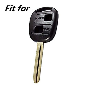 WFMJ Black Silicone Remote Smart 2 Buttons Key Holder Chain Cover for Toyota Corolla Camry Avensis Prado Land Cruiser FJ Cruiser Avalon RAV4 Yaris