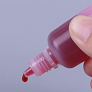 Othmro 0.7oz PE Lab Eye Plastic Dropper Bottles 10pcs, 20ml Squeezable Eye Liquid Dropper Thin Mouth Via of Liquid Sample Seal Storage Bottle with Childproof White Cap