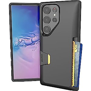 Smartish Galaxy S23 Ultra Wallet Case - Wallet Slayer Vol. 1 [Slim + Protective] Grip Credit Card Holder for Samsung - Black Tie Affair