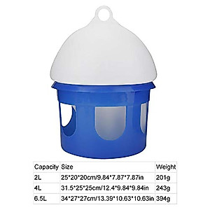 Automatic Bird Pigeon Feeder Large Capacity Water Dispenser Waterer Drinker for Pet Bird Pigeon Parrots Cage Accessories(2L)
