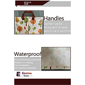 Essme Rectangular Kids Storage Baskets,Toy Baskets,Nursery Storage Bins Organizer with Handles for Forest Decor,Woodlang Basket,Green Box,Gift Basket.(Tree)