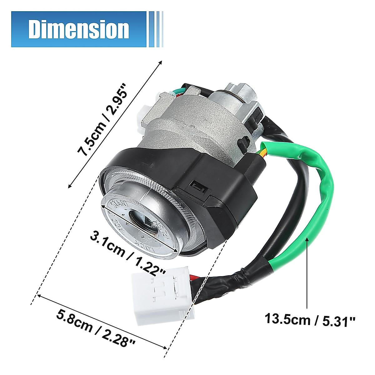 uxcell No.819203KA10 Car Ignition Switch Lock Cylinder with 2 Keys for Hyundai Sonata 2.4L L4 3.3L V6 2005-2007 Ignitigon Starter Switch Steering Lock Cylinder Set