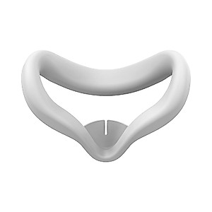 Anbee Silicone Soft Cushion Cover Comfort Shading Mask Padding Accessory Compatible with Oculus Quest 2 VR Headset (White)