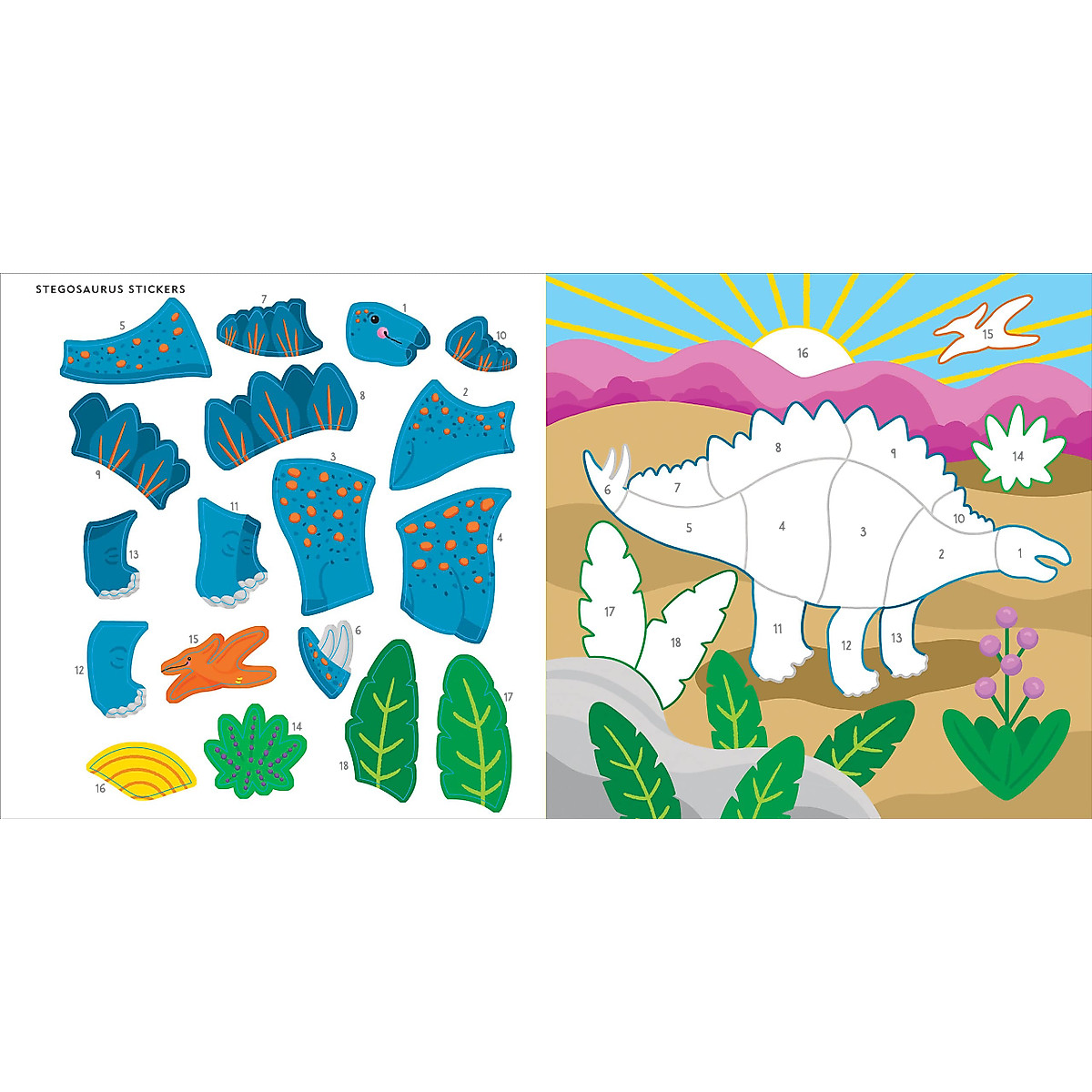 My First Color-by-Sticker Book - Dinosaurs