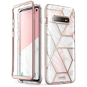 i-Blason Cosmo Designed for Galaxy S10 Case Stylish Glitter Protective Bumper Case Without Built-in Screen Protector for Galaxy S10 2019 Release (Marble)