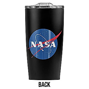 NASA Meatball Logo Stainless Steel Tumbler 20 oz Coffee Travel Mug/Cup, Vacuum Insulated & Double Wall with Leakproof Sliding Lid | Great for Hot Drinks and Cold Beverages