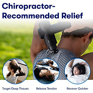 Flyby Massage Gun Deep Tissue - Percussion Muscle Massager Gun for Athletes F1Pro - Handheld Electric Neck & Back Massager for Pain Relief - Lightweight Percussive Body Massager for Women and Men