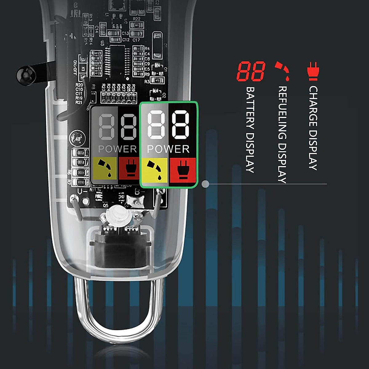 KEMEI Electric Hair Clippers for Men, Cordless Professional Rechargeable Barber Clipper, Zero Gapped Hair Trimmer with LED Display, Barber Trimmer Hair Cutting Kit for Family