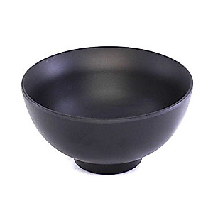Lucky Star Melamine Round Bowls Soup Rice Desert Sauce, 4-3/8“ dia. X 2-1/4” H, Capacity: 8 oz, Black (20)