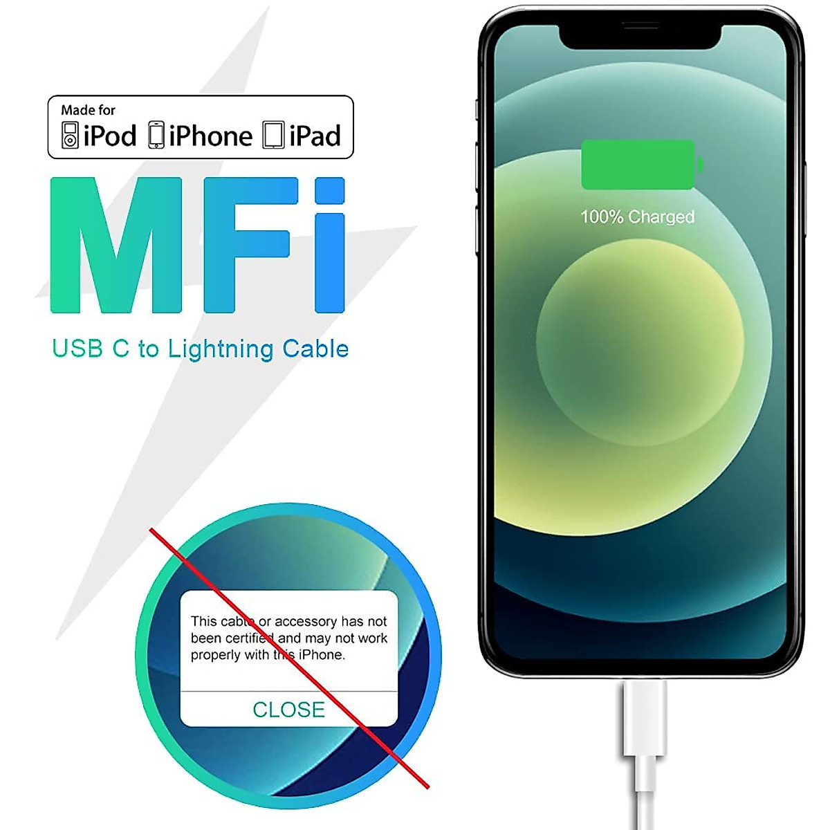 【Apple MFi Certified】USB C to Lightning Cable,Belcompany 2 Pack iPhone Fast Charger Cable Power Delivery Lightning to USB C Charger Cord for iPhone 12 Pro Max/11 Pro/X/XS/XR/8 P/iPad/AirPods Pro-6.6ft