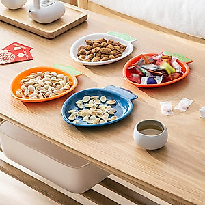 HARAY Salad Bowls Four Carrot-shaped Snack Plate Home Restaurant Snack Plate Table Fruit Snack Snack Snack Candy Dried Fruit Plate Garbage Residue Plate Soy Sauce Dish Salad Bowls