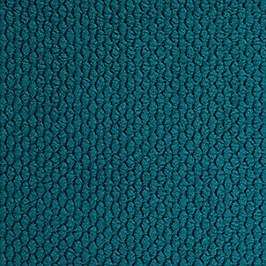 Sweet Home Collection Chair Cushion Memory Foam Pads Honeycomb Pattern Slip Non Skid Rubber Back Rounded Square 16" x 16" Seat Cover, 4 Pack, Peacock Blue