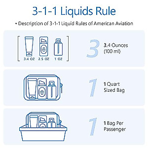 PACKISM Clear Makeup Bags, 3 Pack TSA Approved Toiletry Bags Clear Toiletry Bags for Traveling, Clear Cosmetic Bags Airport Carry on Clear Compliant Bag, Green