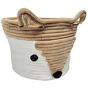 Levtex Baby - Fox Rope Storage Basket - Nursery Accessories - Measurements: (8 x 8 x 10in.)