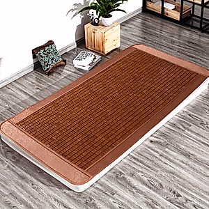 XNSHUNHOYN Foldable Summer Sleeping mat, Bamboo Cooling Bed Mattress,Insulated Breathable Bed Mat for Home School Dormitory,Suitable for All Ages,120x190cm(47.2x75in)