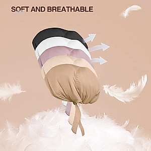 PeacePray Silk Satin Lined Hijab Undercap, Premium Non-Slip Hijab Underscarf, Adjustable Tightness to Your Liking, Black