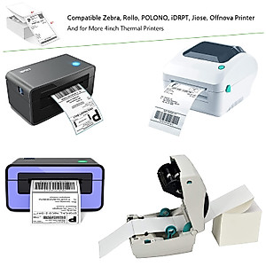 OausTect Direct Thermal Labels 4x6 Shipping Label Commercial Grade, Perforated Postage Mailing Labels, Compatible with Rollo Zebra Thermal Printer (4 Stacks|4000 Labels)