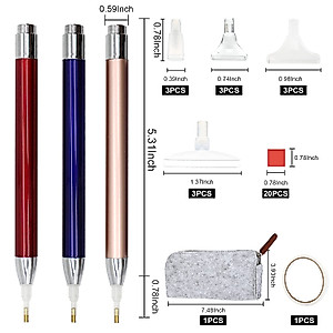 Abodhu Diamond Painting Pen Kits with Light Diamond Art Pen LED Diamond Painting Pens 5D Light Up Pens for Diamond Painting Arts Nails DIY Crafts, Diamond Art Accessories Tools for Diamond Painting