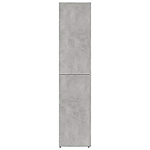 Shoe Cabinet Storage File Rack Organizer for Filing Kitchen Bathroom Toilet Pantry Corner Home Holder Shelf Outdoor Indoor Wall Garage Lock Concrete Gray 31.5"x15.4"x70.1" Chipboard