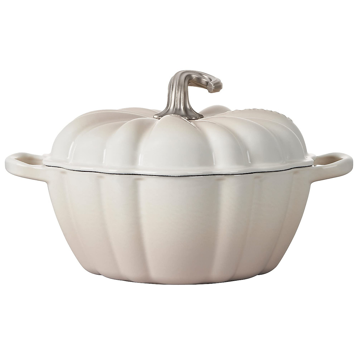 Le Creuset Enameled Cast Iron Figural Pumpkin Cocotte, 4 qt., Meringue