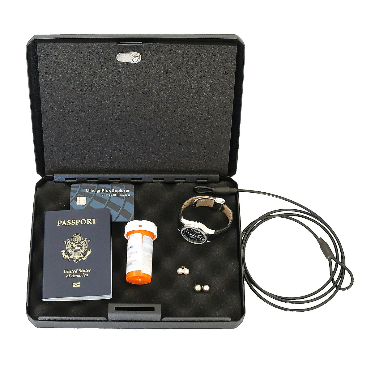 FSDC (Firearm Safety Devices) – FSDC-MLC9000 Keyed Lockable Steel Case with Security Cable – Heavy-Duty Powder Coated Steel