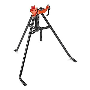 Ridgid 16703 TRISTAND Portable Chain Pipe Vise & 10883 Model 418 Oiler with Premium Thread Cutting Oil, Silver