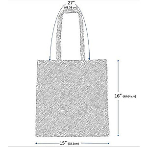 ATMOS GREEN 12 Pack 15x16 inch with 27" long handle 5 Oz NATURAL color Recycled Cotton Tote Bags Sustainable Eco Friendly reusable grocery super strong great for promotion branding gift MADE in INDIA