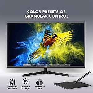 Viotek 32-inch 1440p 75Hz IPS Monitor with 10-bit Color - for Gaming, Design, Entertainment via HDMI/DP/Mini-DP/VGA
