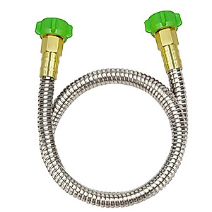 YANWOO 304 Stainless Steel 6ft Short Garden Hose with Female to Female Metal Connector, Flexible & Lightweight Water Hose, Drinking Water Safe (6ft)