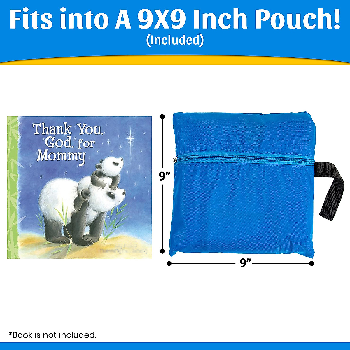 Travel Gate Check Bag For Airplane - Umbrella Stroller Size 45x12x16 600D Nylon Waterproof, Adjustable Shoulder Strap, Blue